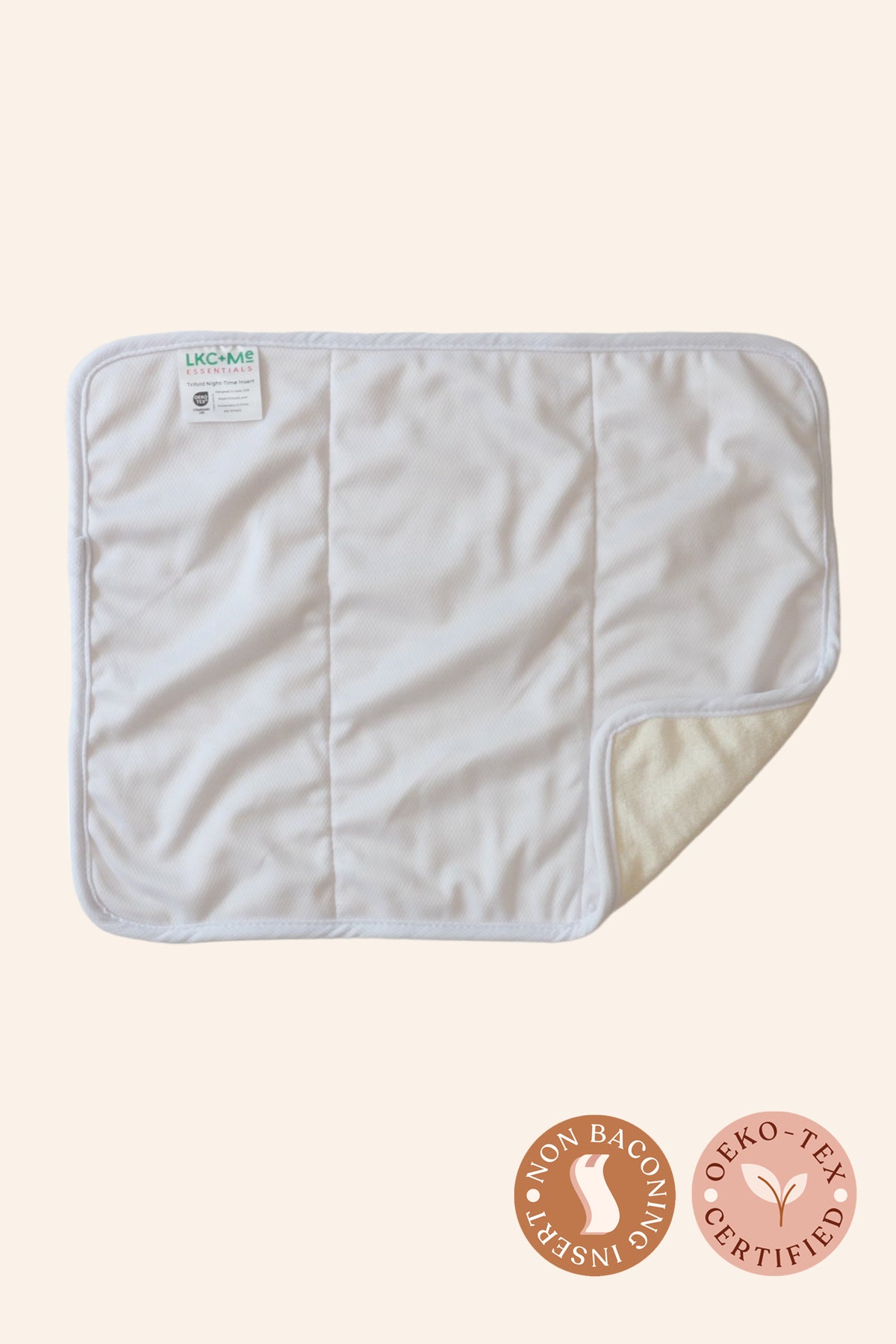 Bamboo Insert for Cloth Diapers - Night-Time Heavy Wetter - White